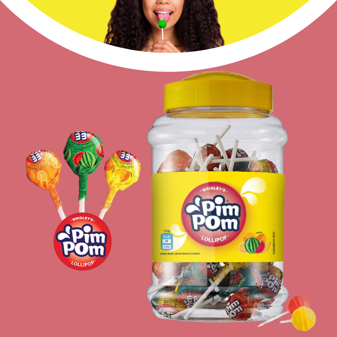 Pim Pom Lolipop | Pack of 6 | Tangy Shop Indian Candies & Snacks ...
